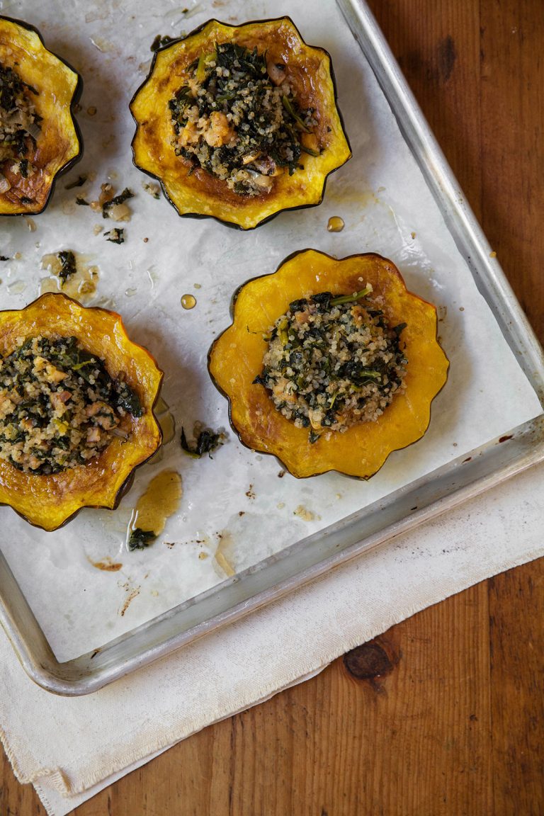 Sausage, Sage, Quinoa and Fig Stuffed Acorn Squash - Colavita Recipes
