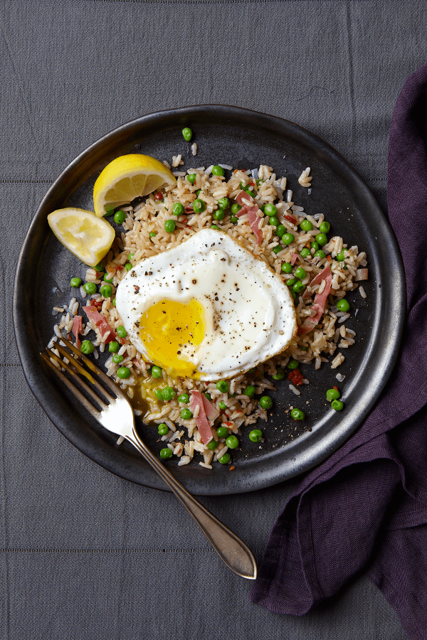 Italian Fried Brown Rice with Peas and Prosciutto - Colavita Recipes
